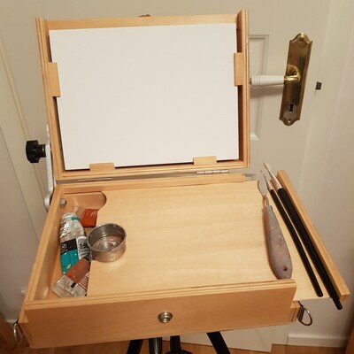 Wooden Travel Paint Box Easel Carry Case Watercolour Oil Painting - Etsy