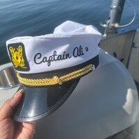 Nautical Captain's Hat, Gift for New Boat Owner, Captain Hat, Bride's ...