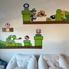 Mario Wall Decal Super Mario Wall Sticker Nintendo Game Wallpaper Wall ...