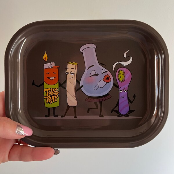 Smoke Squad Metal Rolling Tray | Small & Large Available - Etsy