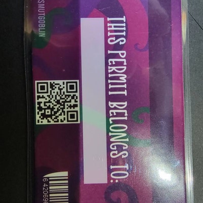 Monster Lover/ Fker Permit Laminated Holographic - Etsy