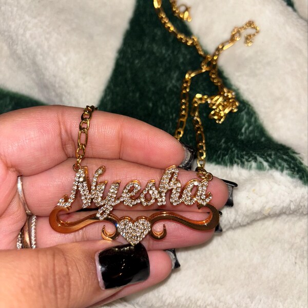 Custom Name Bracelet,double Name Bracelet,nameplate Bracelet,customized ...