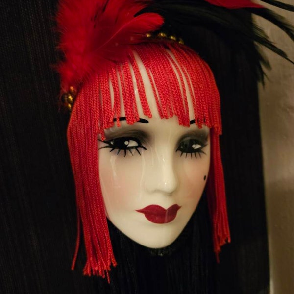 Unique Creations Small Art Deco Lady Face Mask Wall Art, Wall Hanging ...