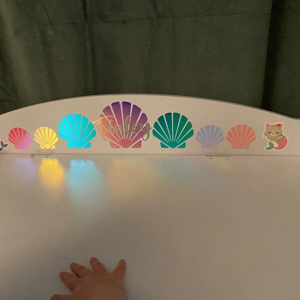 Seashell Decal, Seashells, Iridescent Shell Decal, Iridescent Seashell ...