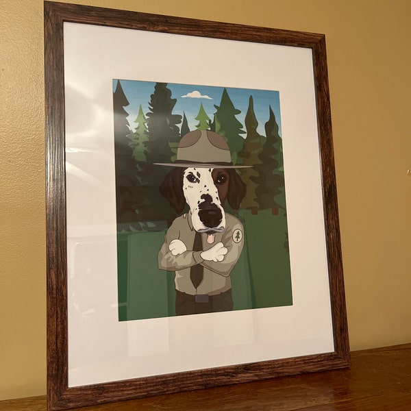 Park Ranger Gift - Custom Caricature From Photo, Ranger Apprentice ...