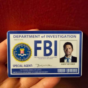 Supernatural FBI Badge john Bonham AKA Dean Winchester - Etsy