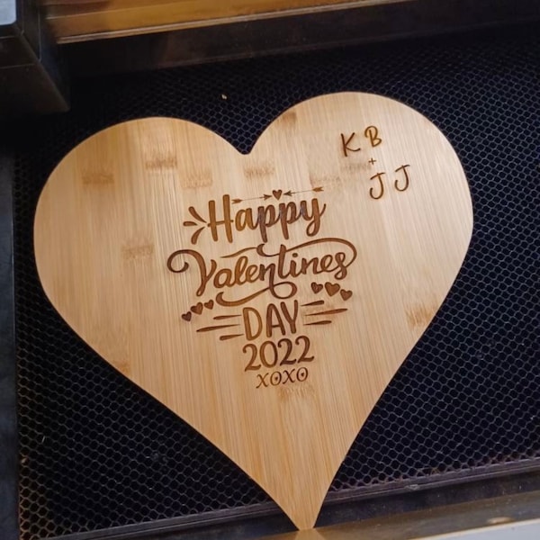 Personalized Heart Shaped Cutting Board, Handwritten Recipe, Engraved ...