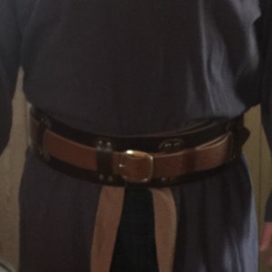 Hero Belt in Heavy Leather for Larp or Cosplay, Gladiator, Barbarian or ...