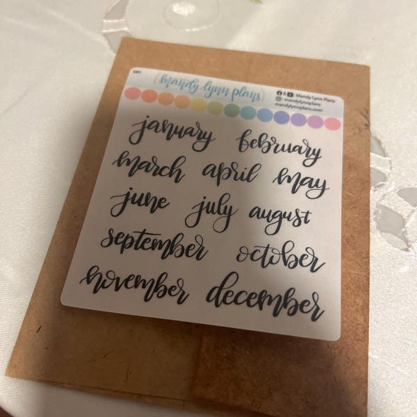 Appointment Script Stickers Removable White Matte or Clear Matte Stickers Hobonichi Cousin ...