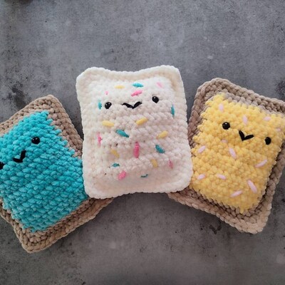 Toaster Pastry Crochet Pattern, No-sew, Crochet Pillow Pattern, Crochet ...