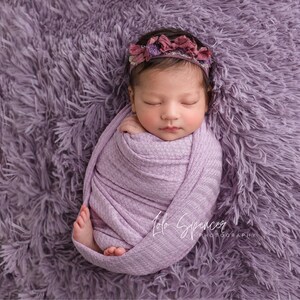 Faux Fur Newborn Girl Props, Purple Props for Baby Girl Photos, Flokati ...