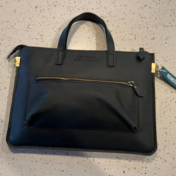Leather Notebook Handle Bag, Womens Gift, Leather Laptop Briefcase ...
