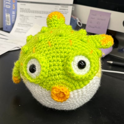 CROCHET PATTERN : Fluffy the Puffer Fish amigurumi Fish, Crochet ...
