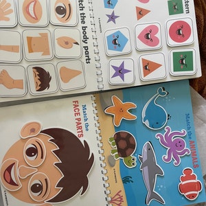 Body Parts Matching Activity Printable Toddler Busy Book - Etsy
