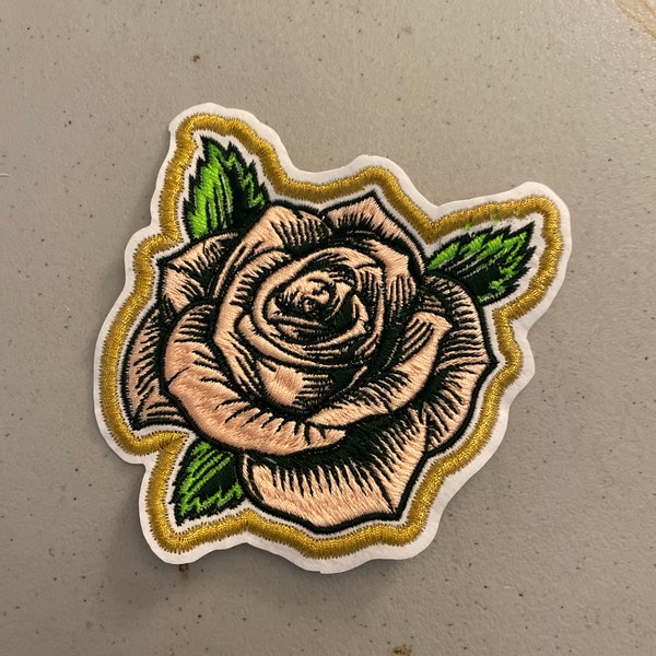 Red Rose Embroidery Design, Rose Patch, Tattoo Style, Instant Download ...