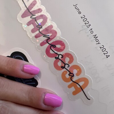 Personalized Name Sticker Custom Name Sticker Gradient Color - Etsy
