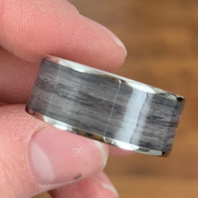 Titanium Ring With Poplar. Men's Titanium Ring With Poplar, Wedding ...