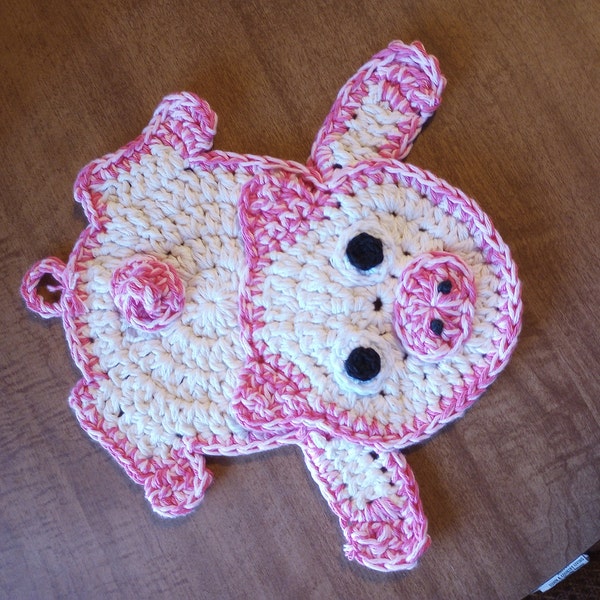 Pig Pot Holder CROCHET PATTERN - Etsy