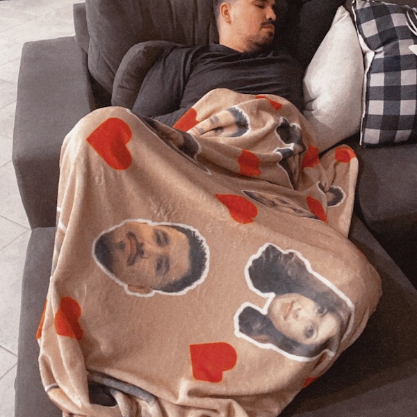 Custom Face Blanket, Personalized Throw Blanket, Custom Photo Blanket ...