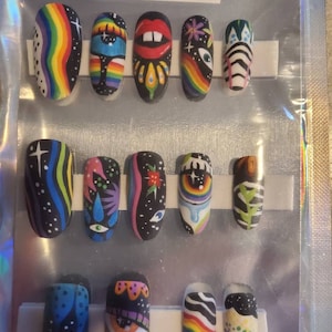 Its a Trip Hand Painted Full Press on Nail Set - Etsy