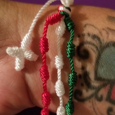 Mexico Colors Bracelet. Mexico Bracelet. Rosary Bracelet. String ...