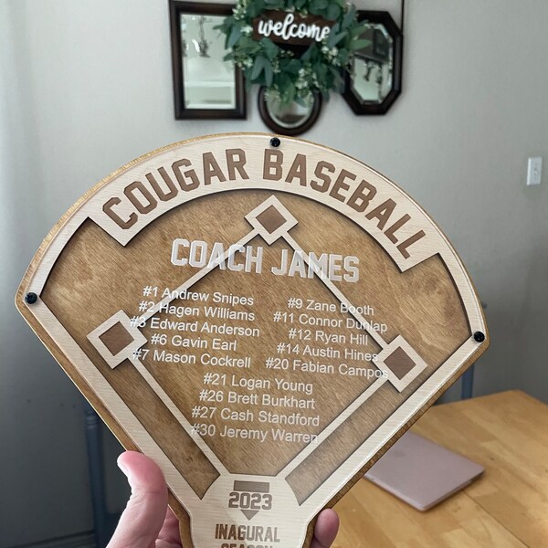 Baseball Coach Gift, Baseball Plaque - Etsy