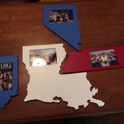 State Shaped 4x6 Picture Frame - Etsy