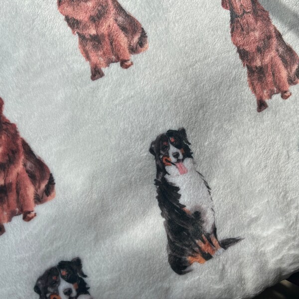 Watercolor Labradoodle Minkey Fleece Blanket, Labradoodle Dog ...