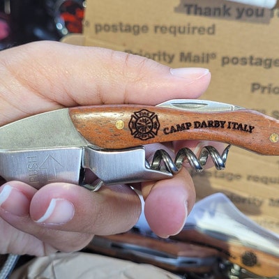 Custom Engraved Wood Wine Key, Wine Opener, Corkscrew, Personalized ...