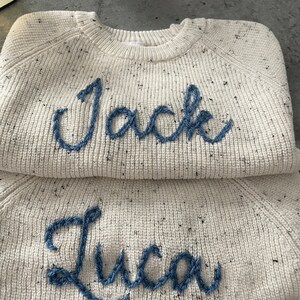 Personalised Knitted Jumper Baby Jumpers Name Jumper Keepsake Jumper ...