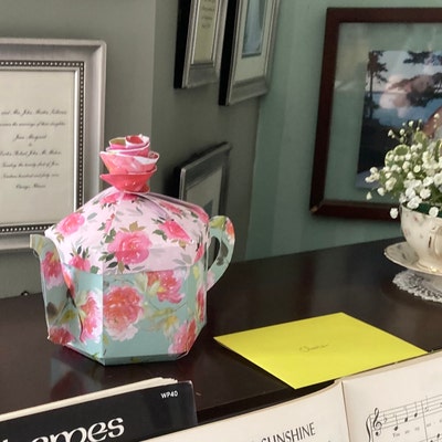 Teapot Favour Box SVG PDF Templates. Tea Party Gift Box. English Teapot ...