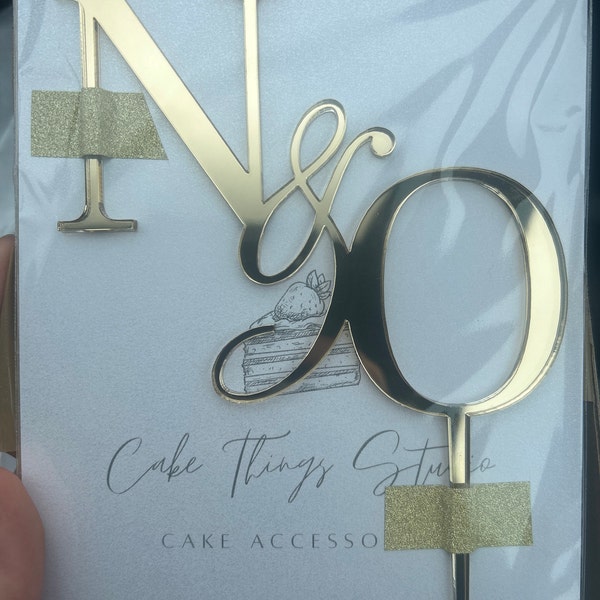 Personalized Initials for the Cake Topper L Wedding Initials on a Cake ...