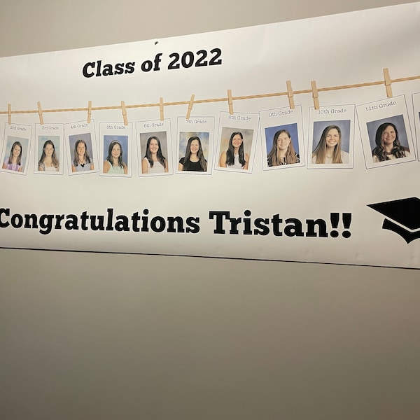 Personalized Graduation Photo Banner: Class of 2026, Party Decor - Etsy