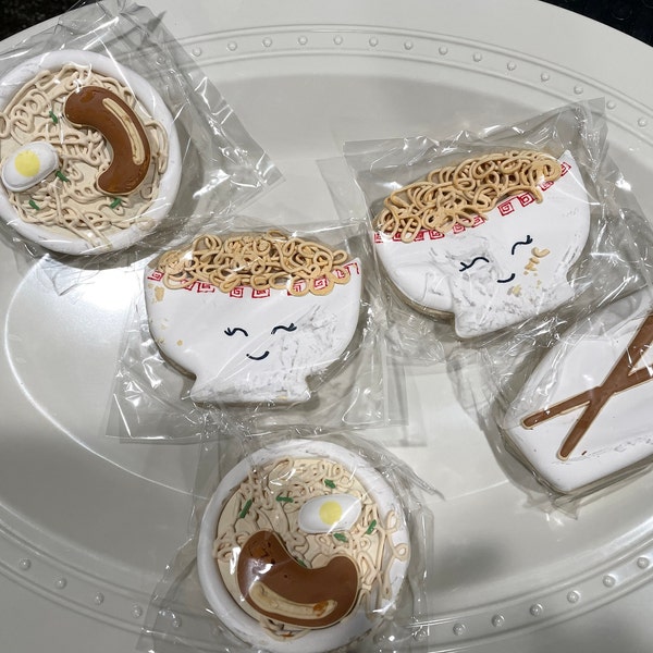 Ramen Noodle Theme - Birthday Sugar Cookies - Custom Sugar Cookies - Etsy