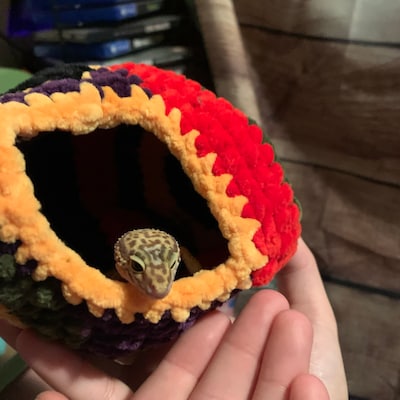 Skull Reptile, Invertebrate Hide, Crocheted Leopard Gecko Hide, Velvet ...