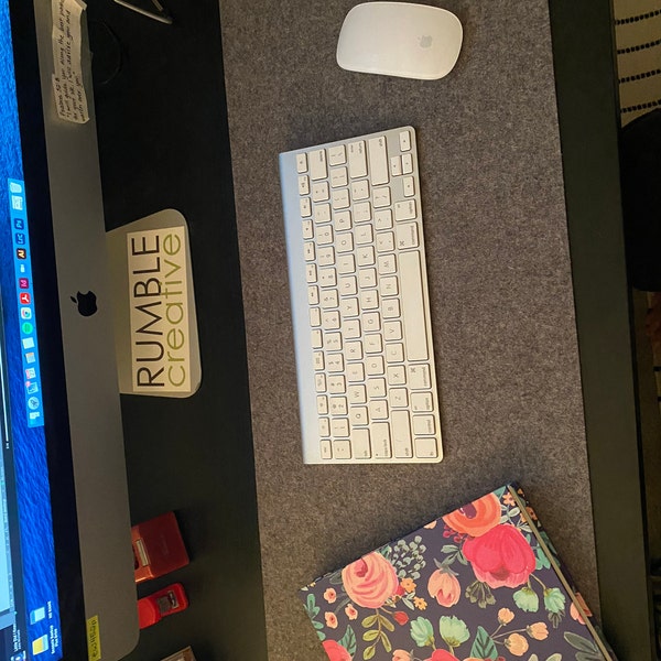 Merino Wool Felt Desk Pad, Laptop and Keyboard Mats 3mm Thick ...