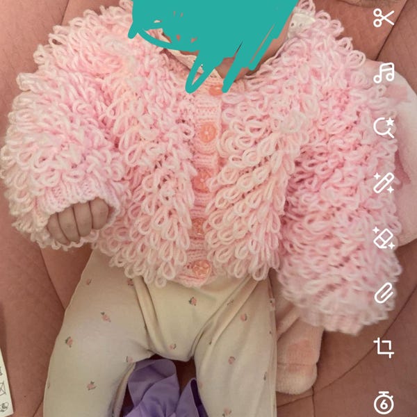 Lovely Beautiful - Baby LOOPY Style Coat - Cardigan - 3 Sizes - 0-6 ...