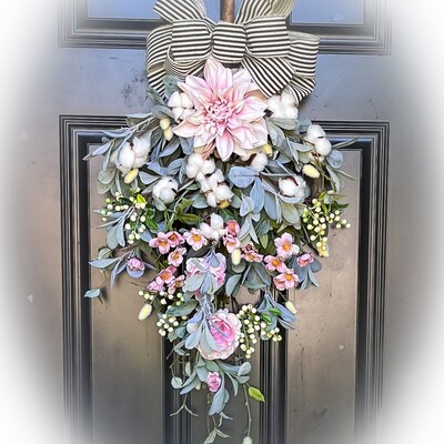 XL Spring & Summer Gladiola Swags for Double Doors, Southern Charm ...