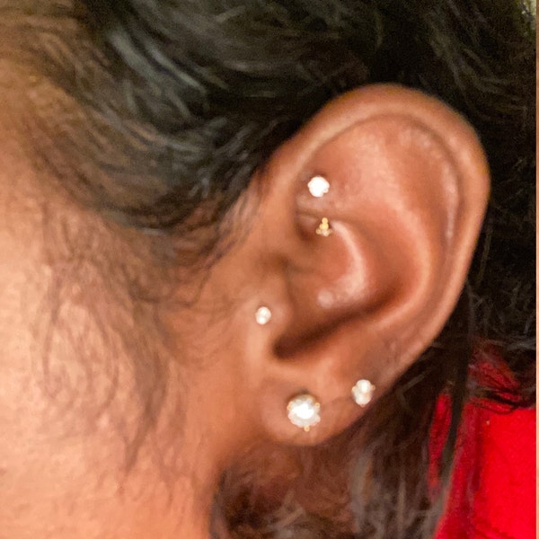 Golden Rook Piercing Internally Threaded Curved Barbell..16g..8mm - Etsy