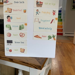 Visual Schedule Toddler Kids Daily Routine Chart Printable Homeschool ...