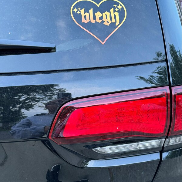 BLEGH Heart Decal - Etsy