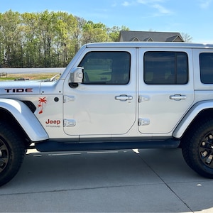 Custom Black Lettering Sticker Decal for Hood With an Outline Set of 2 ...