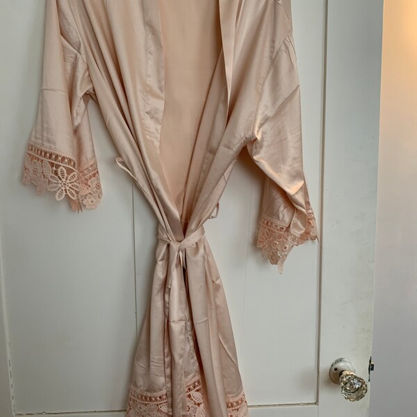 Pink Robe, Gift for Her, Maid of Honor Gift, Robe, Silky Race Robe ...