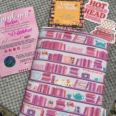 Library Card Book Sleeve, Reading Accessories, Book Lover Gift, Bookish ...