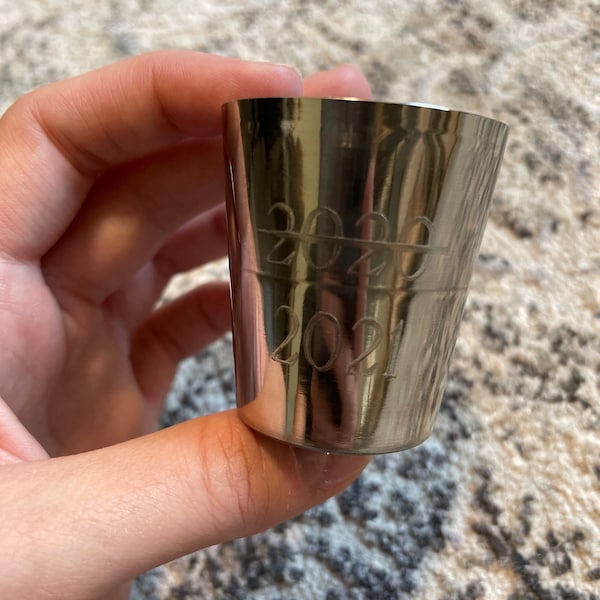 Personalized Stainless Steel Shot Glass (each) - Custom Engraved Silver ...