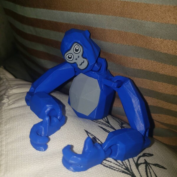 Flexy Gorilla Tag Fidget Toy 8 Inch Optional Cake Topper Stand or ...