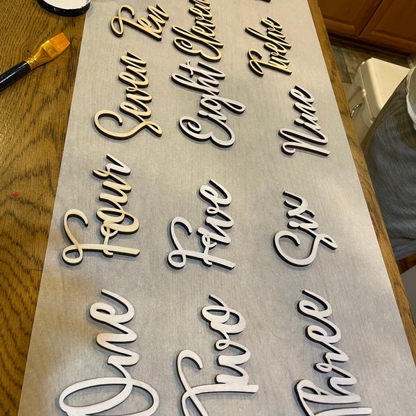 Wood Cutout Name Sign, Large Script Name Sign, Unpainted Baby Name ...