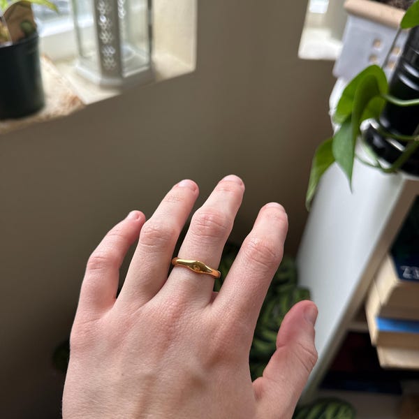 Irregular Ring - Non-tarnish Gold Ring, 18k Gold Wave Ring, Chunky Gold ...