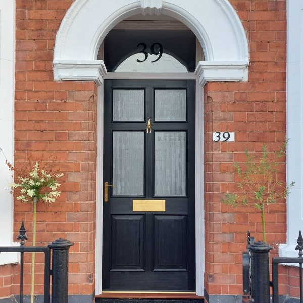 Premium Black Modern Fanlight Door Number, Black House Number, Modern ...
