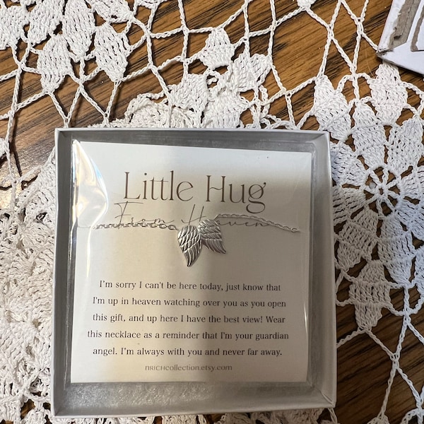 Hug From Heaven Gift From Angel Wings Necklace Gift From Heaven ...